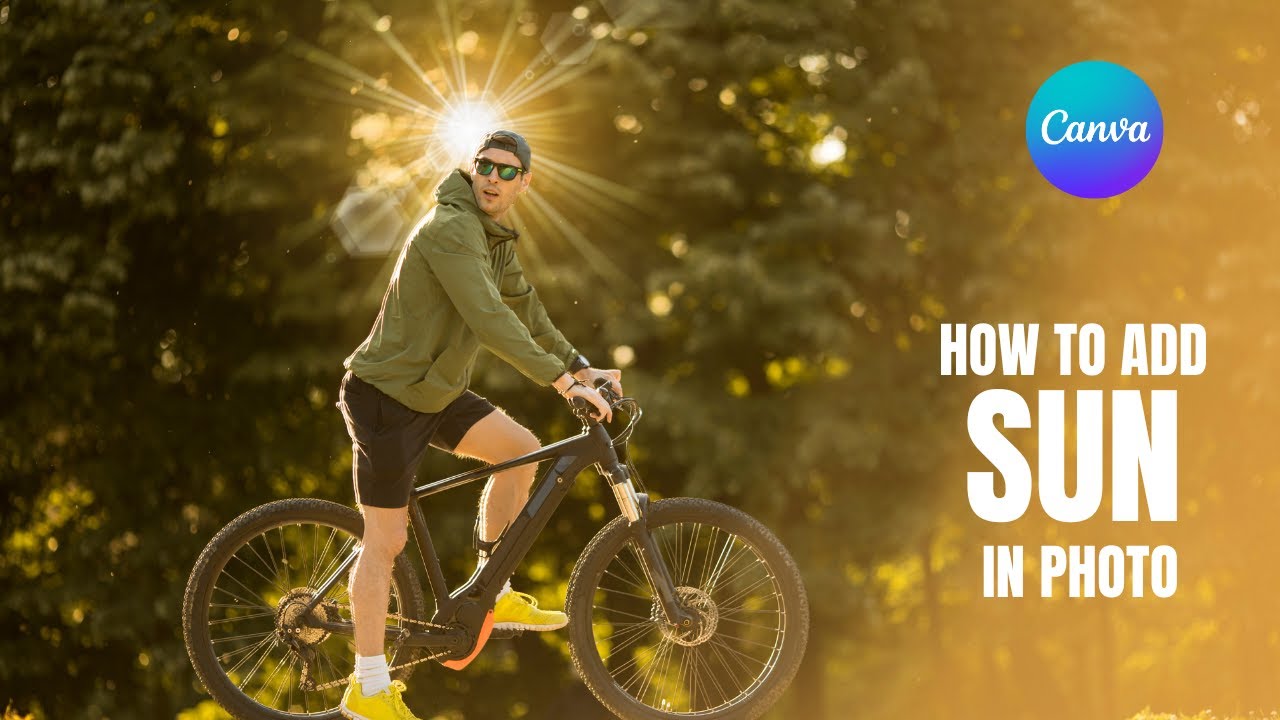 Manipulation tutorial in canva -Use sun in photo - YouTube