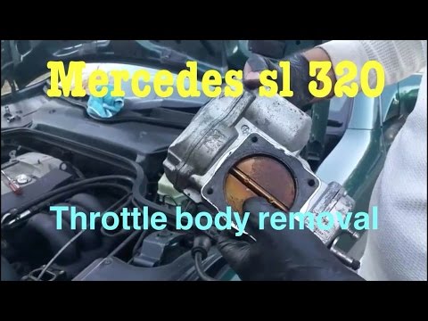 How to Remove a Mercedes SL320 R129 Throttle Body - YouTube