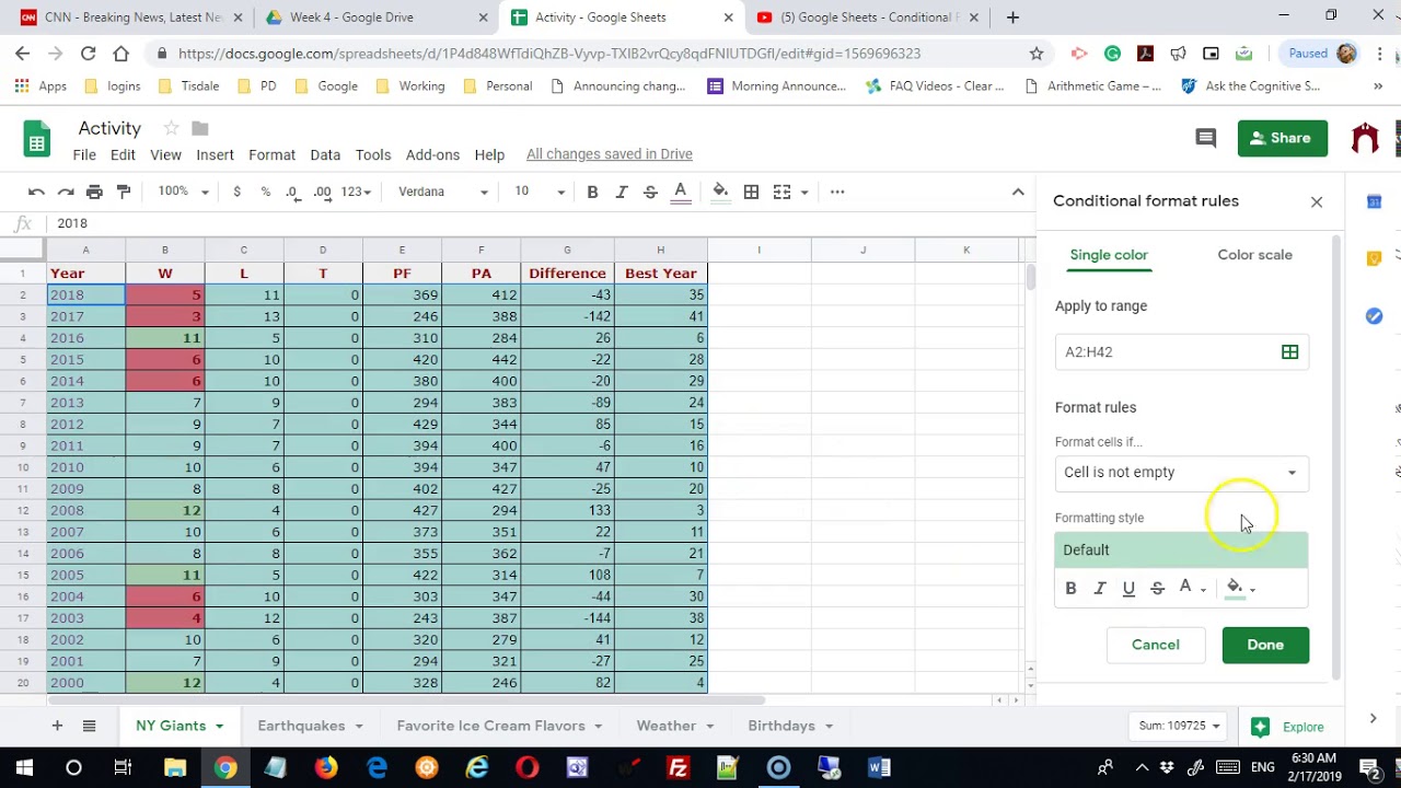 Google Sheets Conditional Formatting YouTube google-sheets-conditional-formatting-youtube