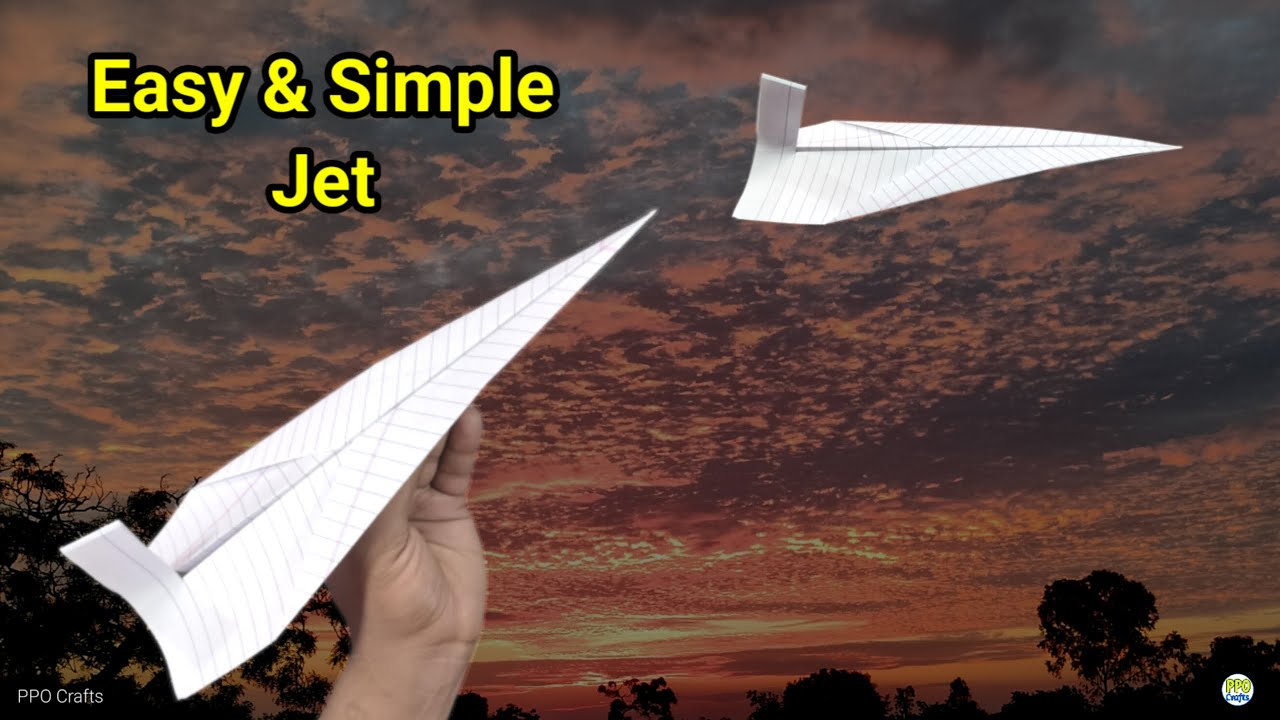 How to Make an Easy Paper Airplane in 1 Minute! (60 Seconds) Easy and ...