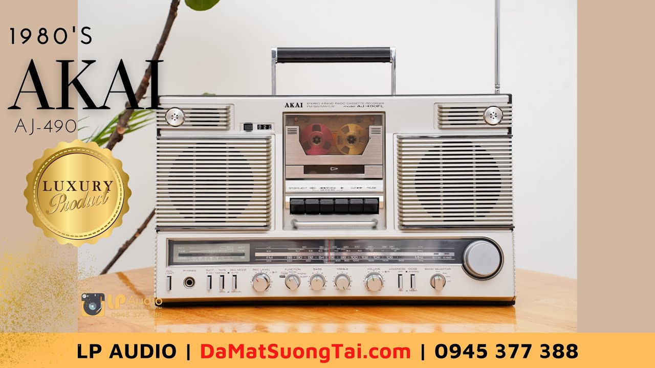 GIÁ 16TR boombox casstte radio "HIẾM" bản Châu Âu AKAI AJ-490FL || LP ...