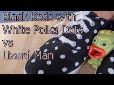 Black Keds with White Polka Dots vs Lizard Man Crush