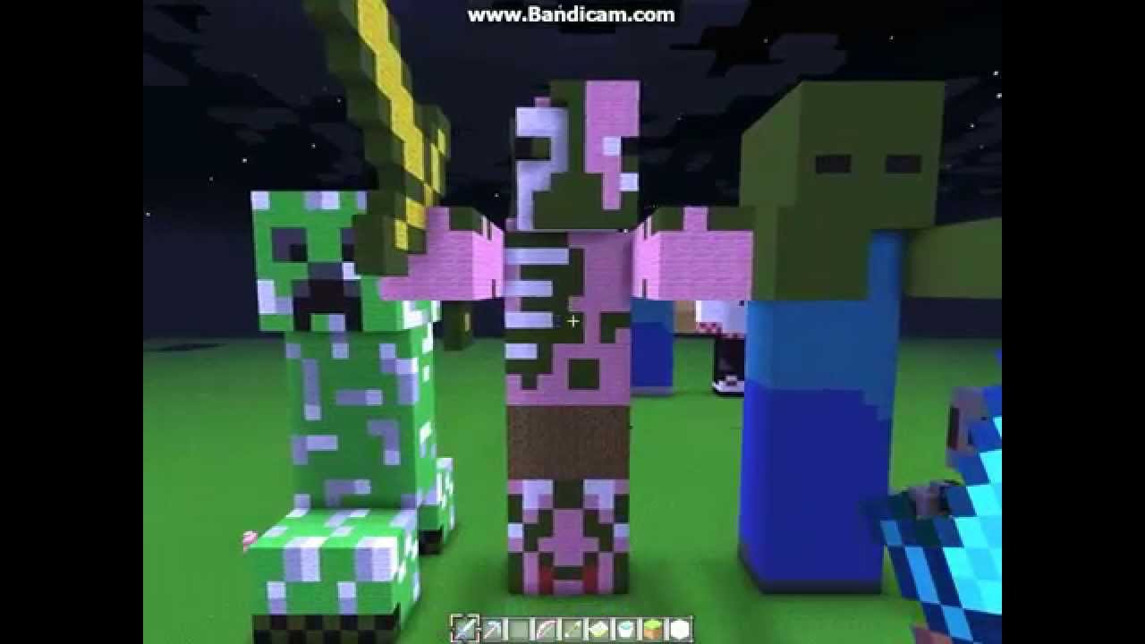 My MineCraft Mob Statues - YouTube