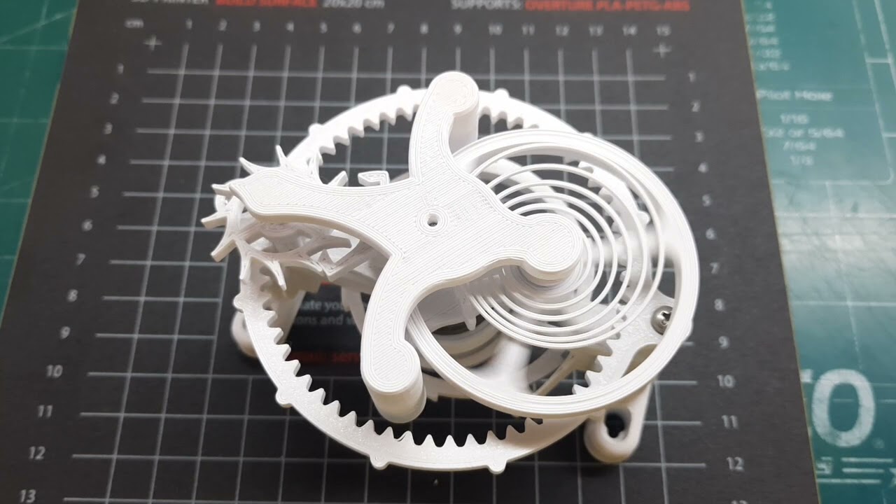 3D Printed Tourbillon - Spring version - YouTube