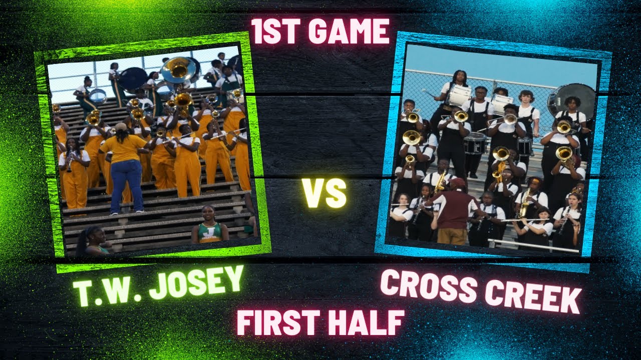 T.W. Josey Sonic Boom 🦅 || Cross Creek Marching Razorbacks 🐗|| 1st Half ...