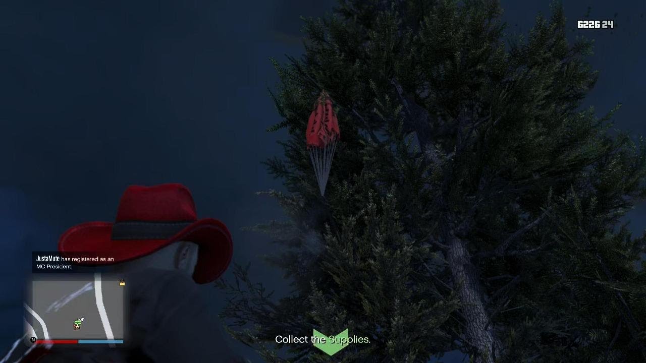 Supplies got stuck in a tree.. GTA Online - YouTube