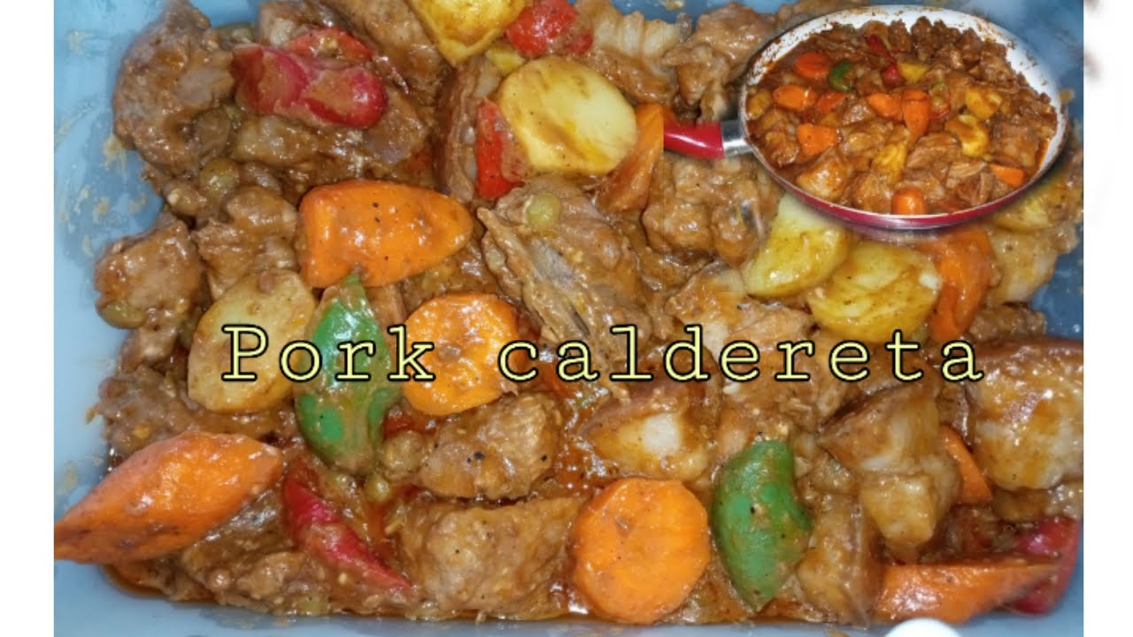 How to cook pork Caldereta (Filipino style) - YouTube