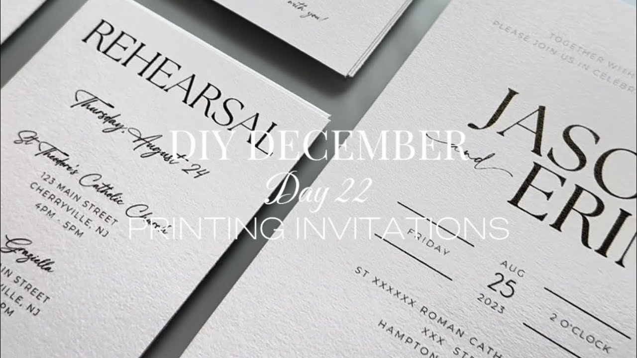 DIY December Day 22 - How to Print your Invitation Suite with your own ...