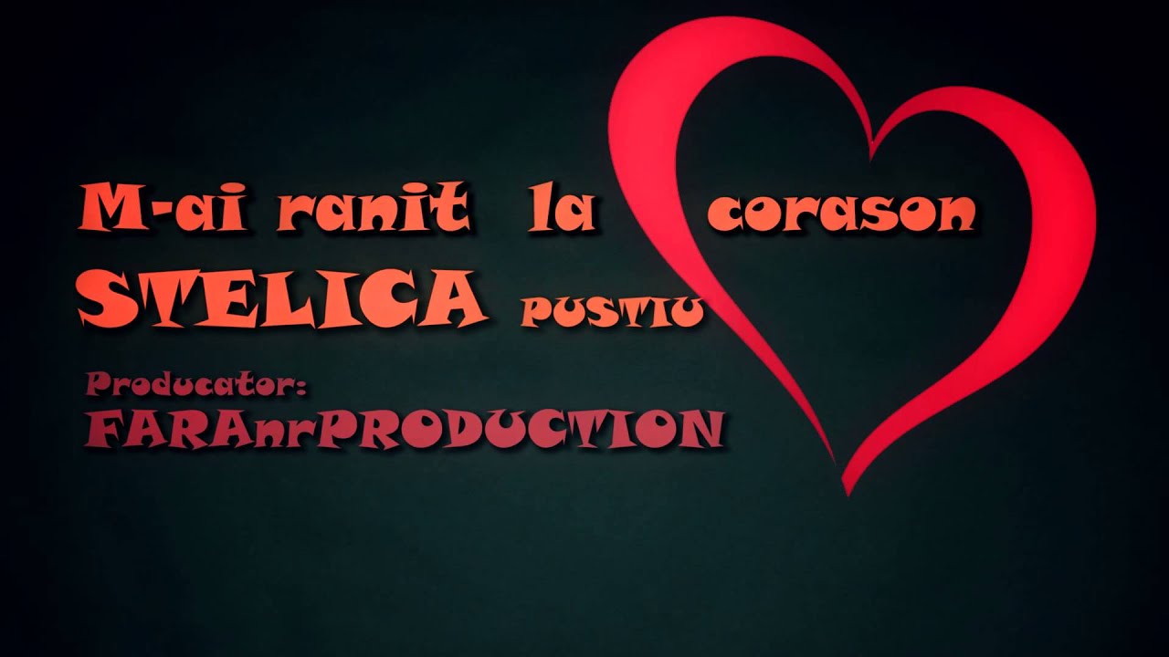 PROMO Stelica Pustiu - M-ai ranit la corason - Urmariti versiunea full ...