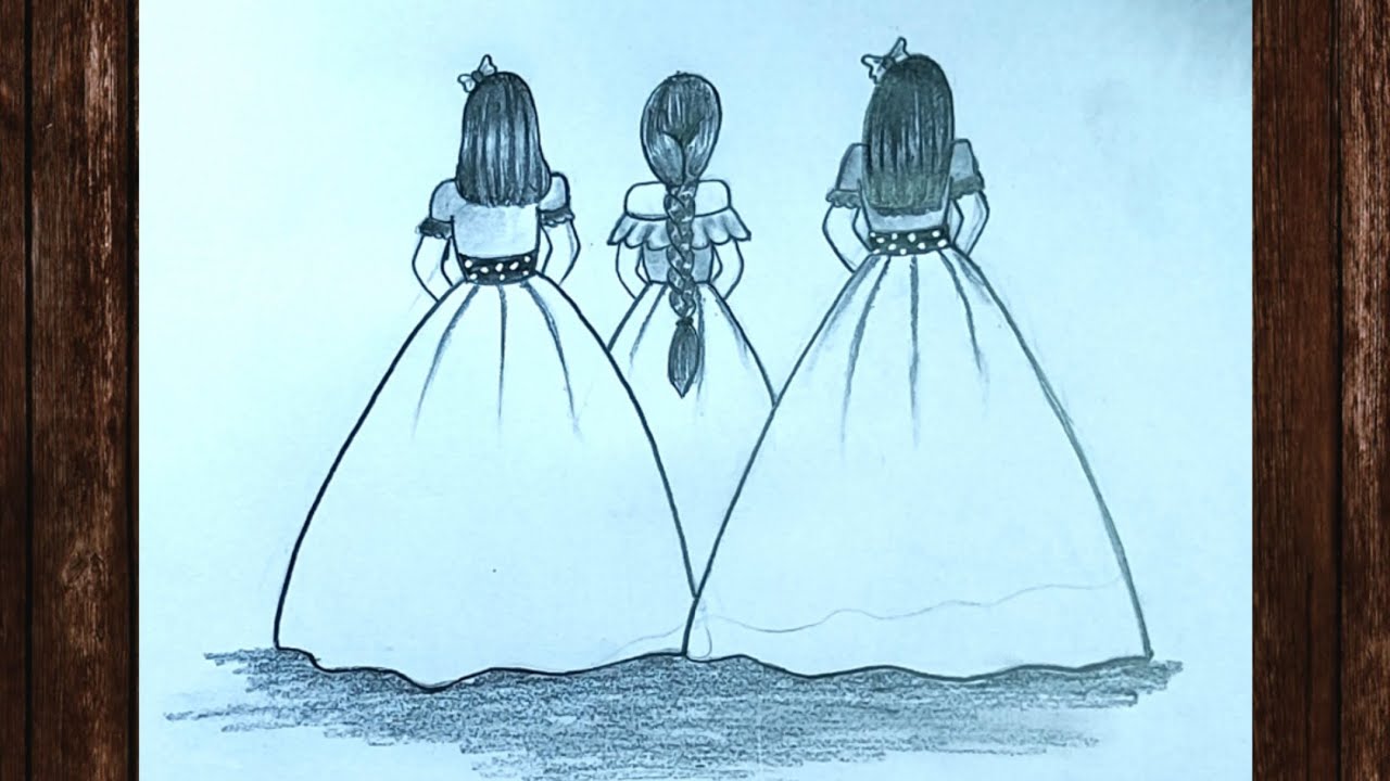 Best friend drawing || pencil sketch || Friendship drawing || Bestie ️ ...