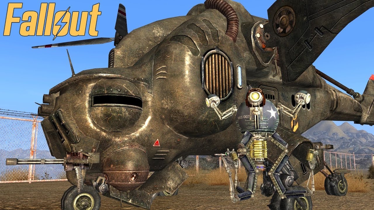Repairing The Crashed Vertibird in Fallout New Vegas - YouTube