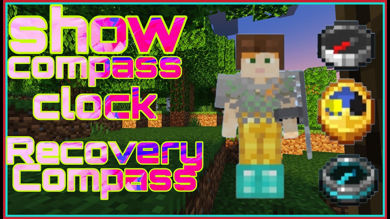 HUD Minecraft show compass clock - YouTube