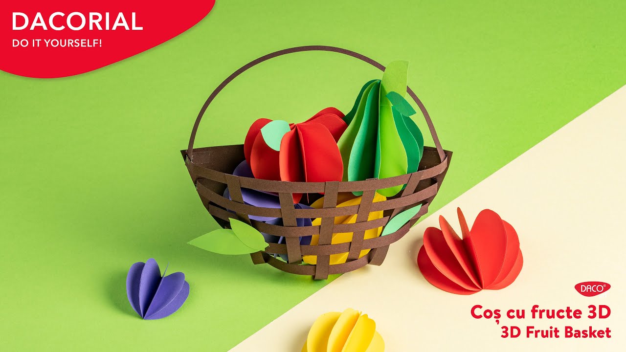 🧺 Cum să realizezi un coș cu fructe 3D 🧺 - YouTube