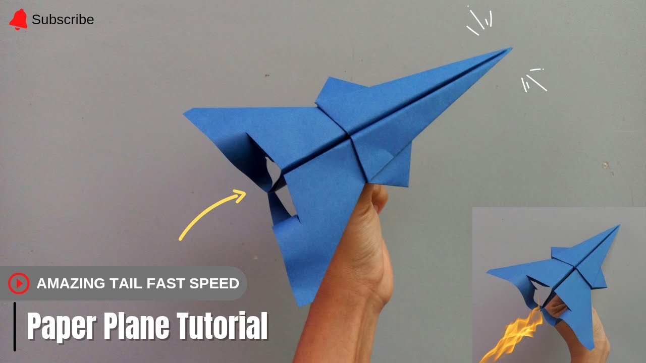 Amazing Tail Fast Speed Paper Airplane - World's Best Paper Airplane ...