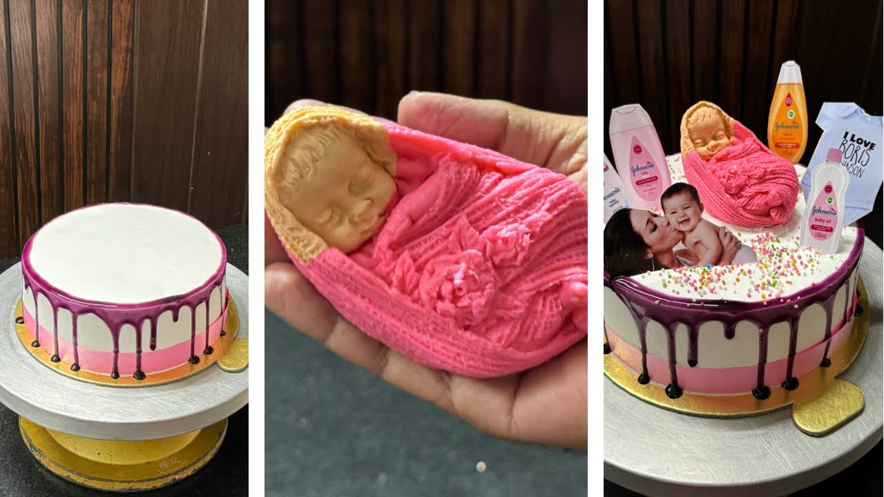 welcome baby cake design | new born baby cake design - YouTube