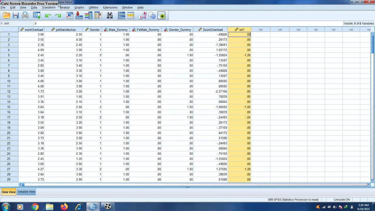 Gender as Moderator in SPSS - YouTube