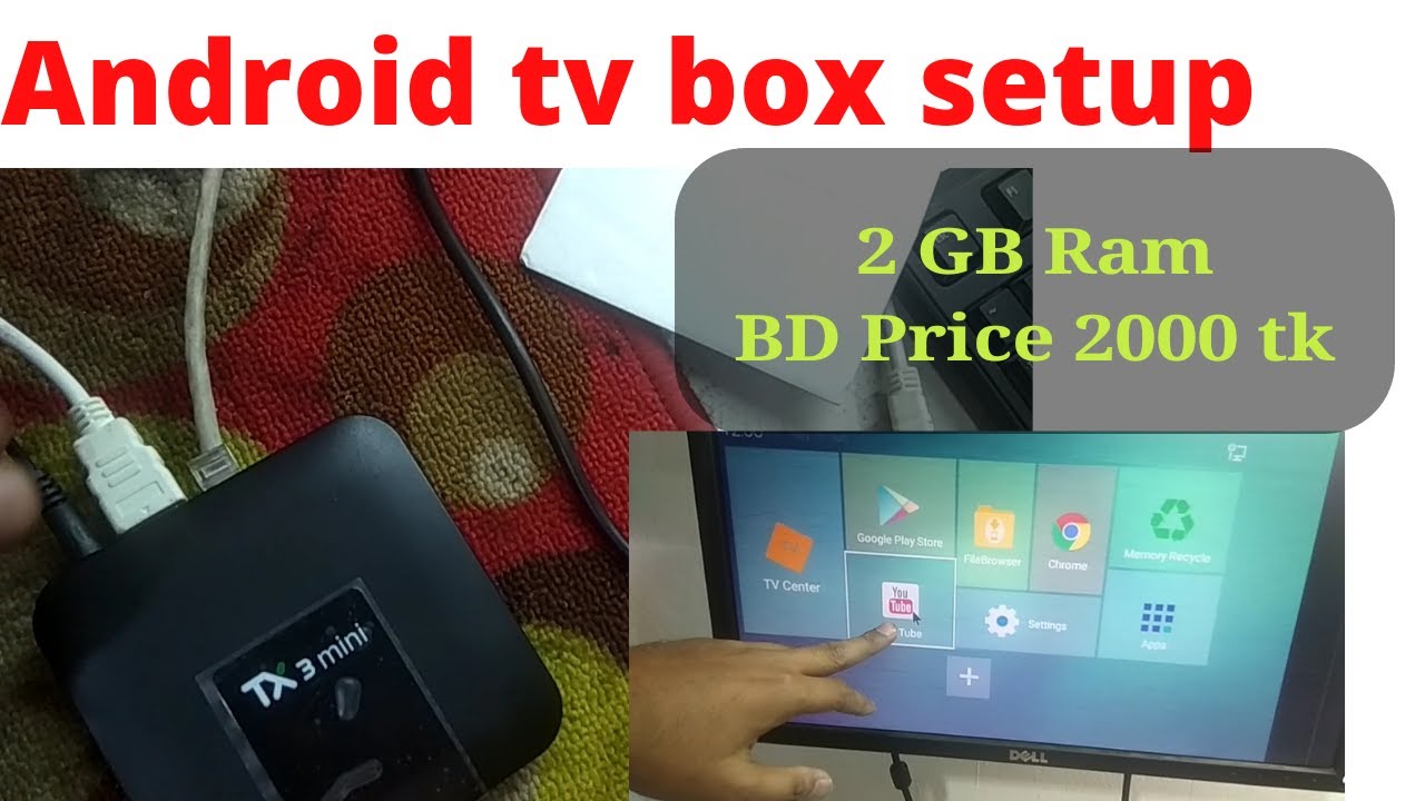 Android TV Box setup__Tx 3 mini with Led monitor and HDMI to VGA Cable ...
