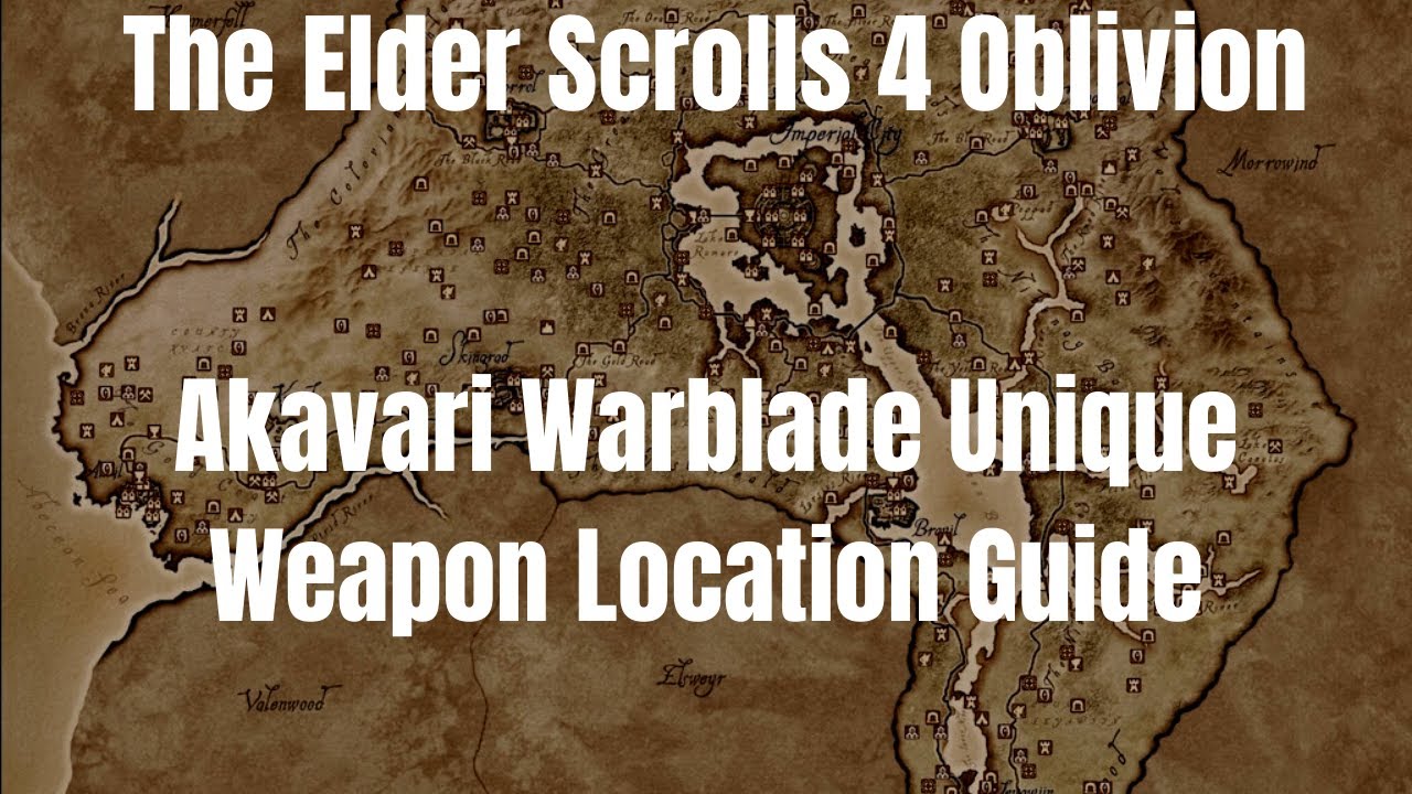 The Elder Scrolls 4 Oblivion Akavari Warblade Unique Weapon Location ...