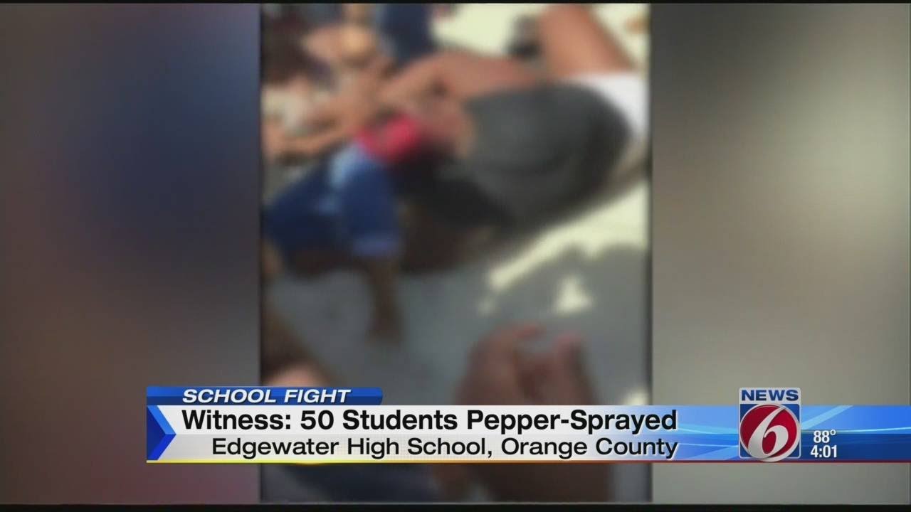 Witness: 50 students pepper-sprayed - YouTube
