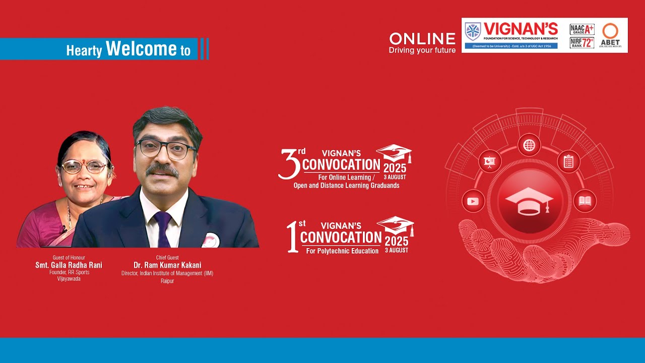 Vignan’s University 2025 Online Convocation | Inspiring Voices for ...