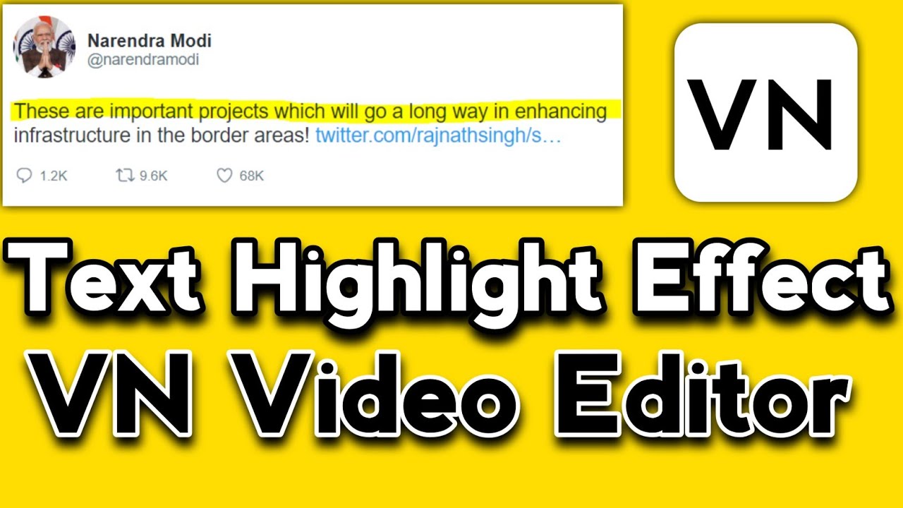 Text highlight effect in vn video editor 📸 - YouTube