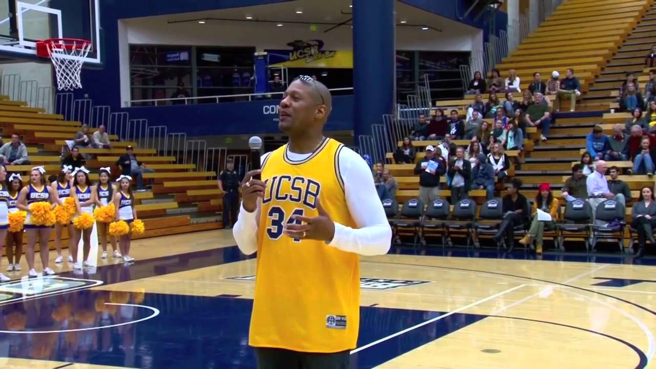 UCSB Athletics Unveils Lucius Davis as a Legend of the 'Dome - YouTube