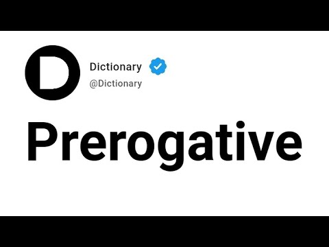 Prerogative Meaning In English - YouTube