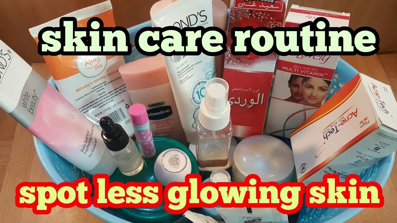 Affordable skin care routine for spot less clear glowing skin//summer ...