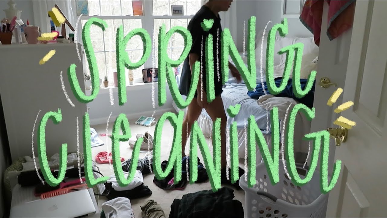 spring cleaning my room - YouTube