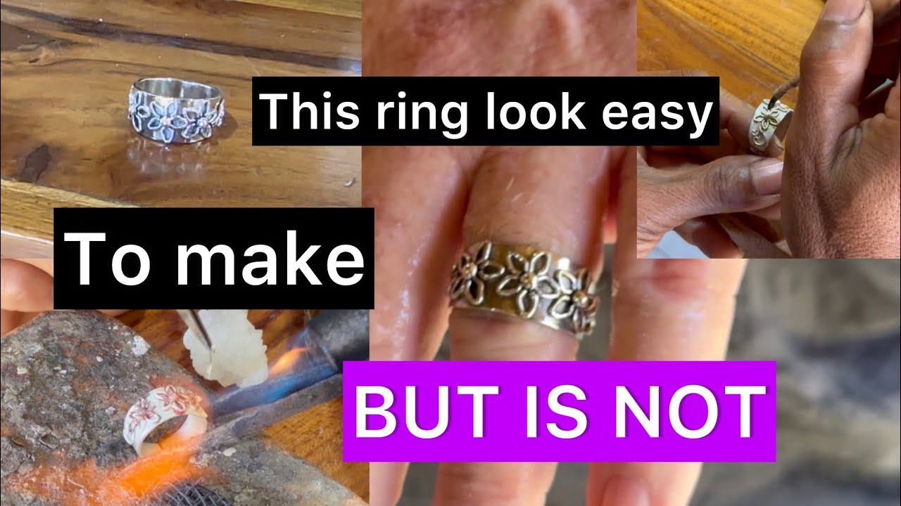 This silver ring look simple, but is not that easy to make, a piece of ...