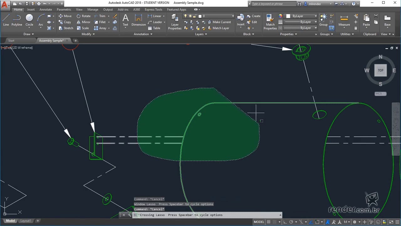 6 - Selection Modes and Basic Editing Features | AutoCAD 2018 Basic ...