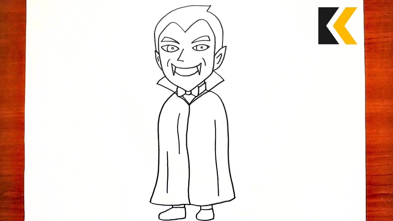How To Draw Dracula | Draw Halloween Costume Ideas Easily - YouTube