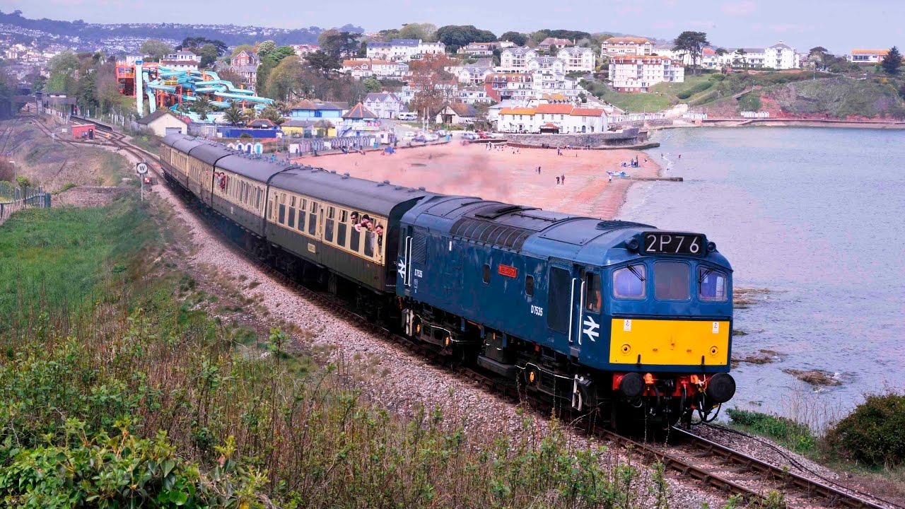 CLASS 25 D7535 (25185) CLIMBS GOODRINGTON BANK ON THE DARTMOUTH STEAM ...