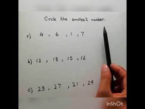 Circle the smallest number - YouTube