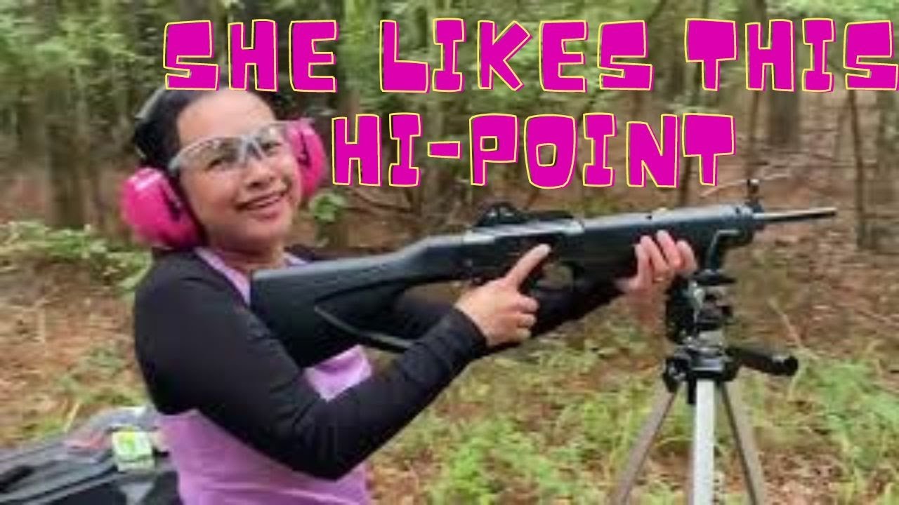 HI-POINT 9MM CARBINE WITH ATI STOCK SHOOTING - YouTube
