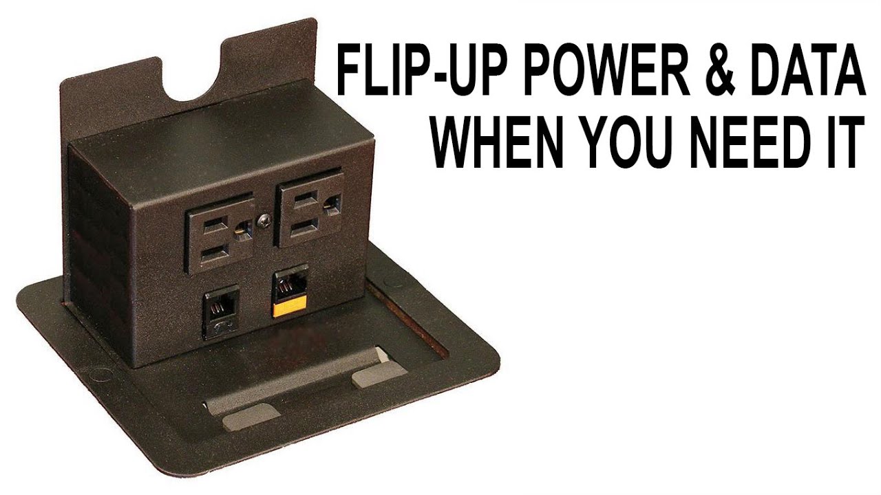 Interact Jr Flip Up Power Data Outlet | Easy Desk Mount - YouTube