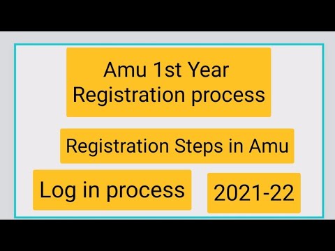 Amu 1st sem Registration process/Log in/Sign up/ session (2021-22 ...