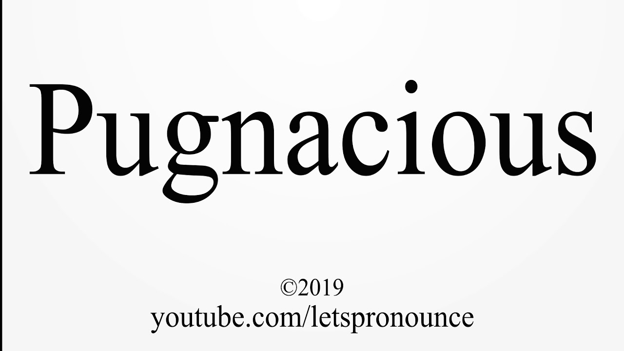 How to Pronounce Pugnacious - YouTube