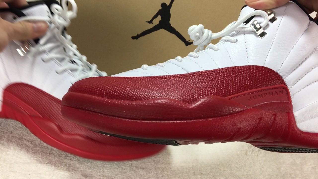 Authentic Air Jordan 12 cherry review from gobuykicks - YouTube