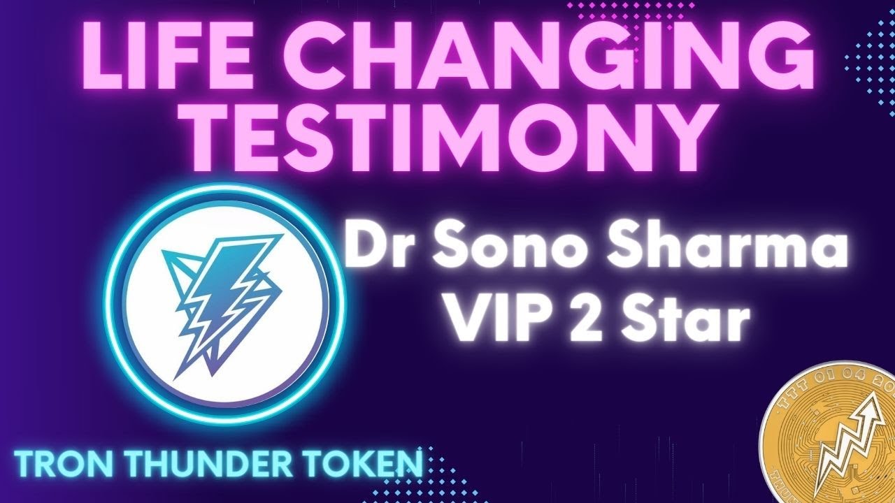 Life changing Testimony Dr Sono Sharma VIP 2 Star Earn Money with Tron ...