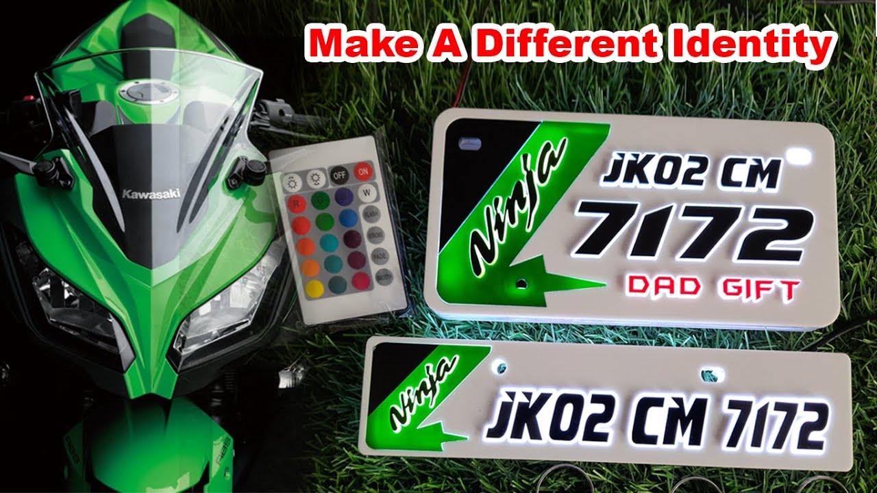 Ninja 300 Remote Control Operated 4D Number Plates - YouTube