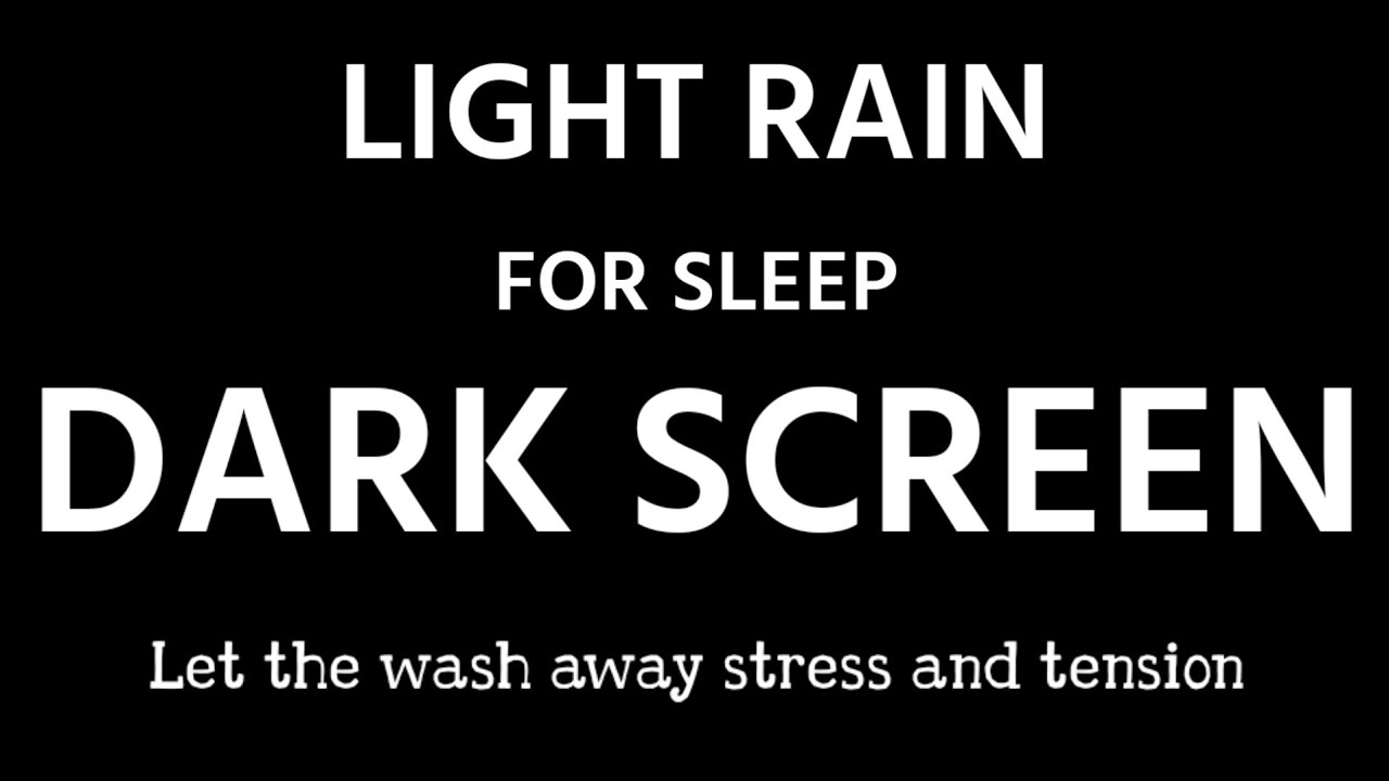 BLACK SCREEN rain to Restful Sleep | dark screen 10 hours - Study ...