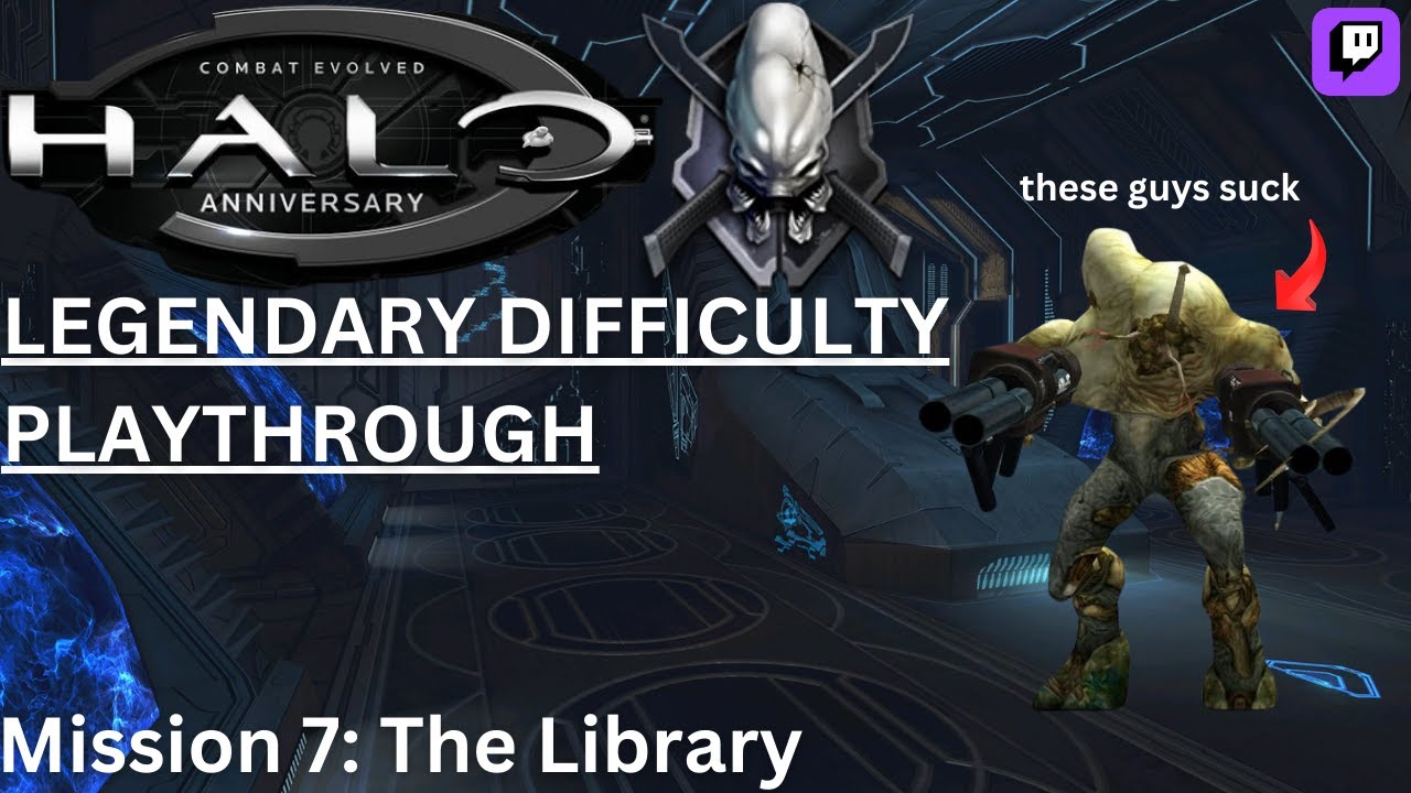 HALO CE LEGENDARY DIFFICULTY PLAYTHROUGH (MCC) MISSION 7: THE LIBRARY ...