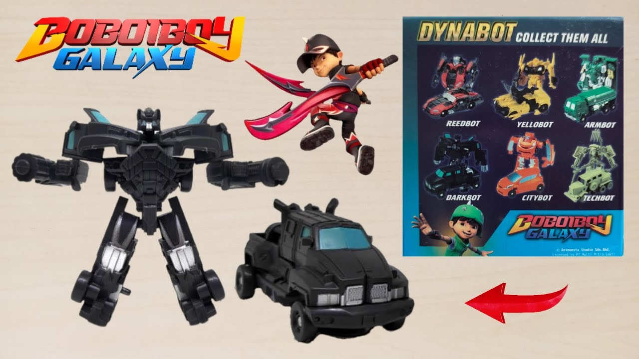 Unboxing Mainan Dynabot Boboiboy Galaxy (Robot Darkbot) | Review & Merakit Mobil Robot ...