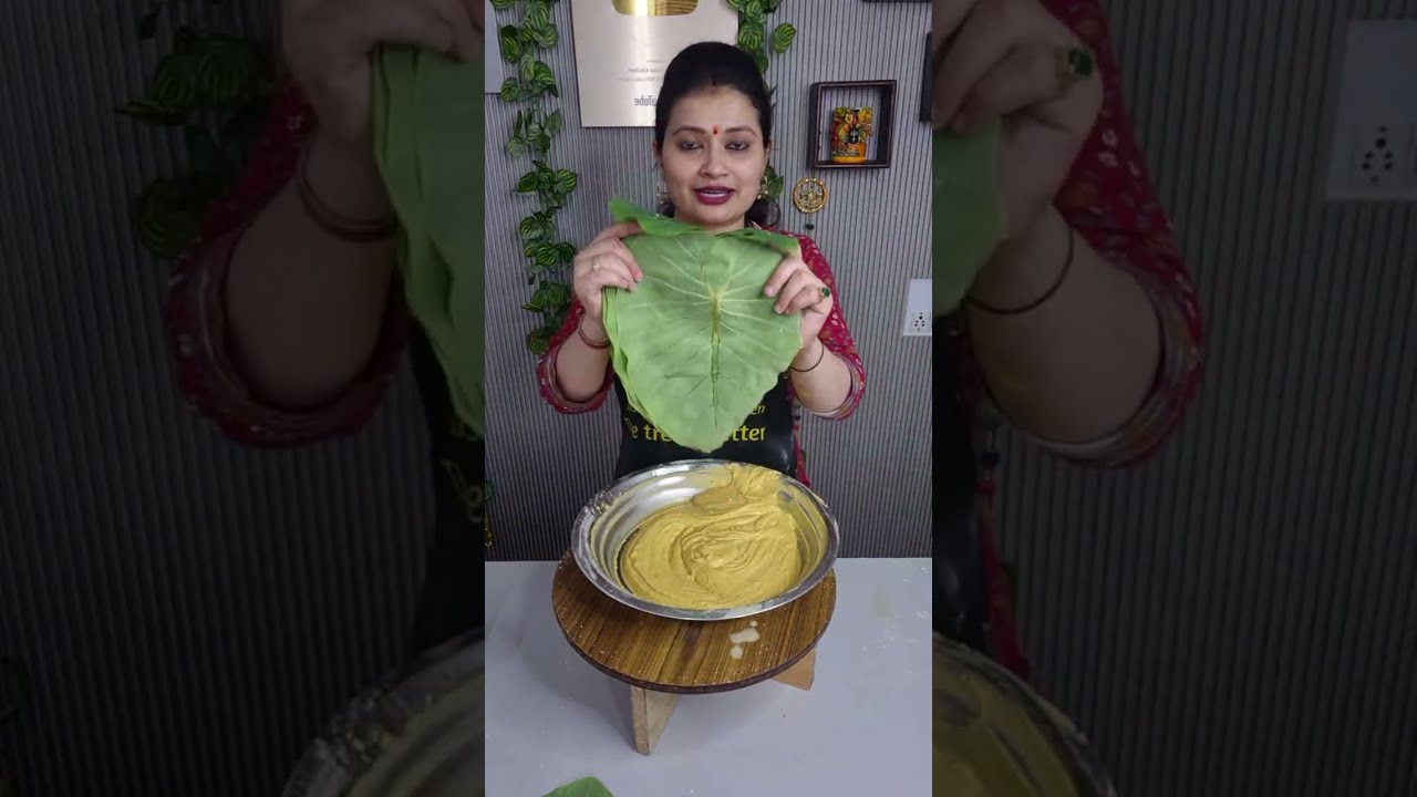 Khadkhadia Pakode Recipe | Patram Vadi Recipe | Classy Bhava Kitchen ...