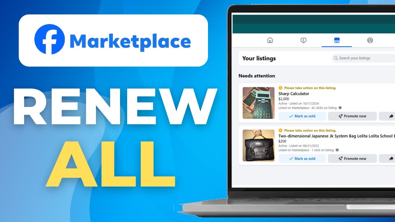 How To Renew All Your Listings on Facebook Marketplace Instantly (Step ...