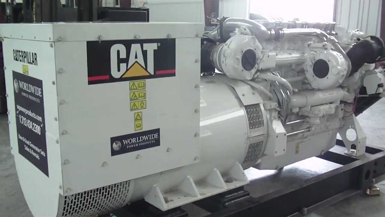 NEW Caterpillar C18 Marine Generator - YouTube