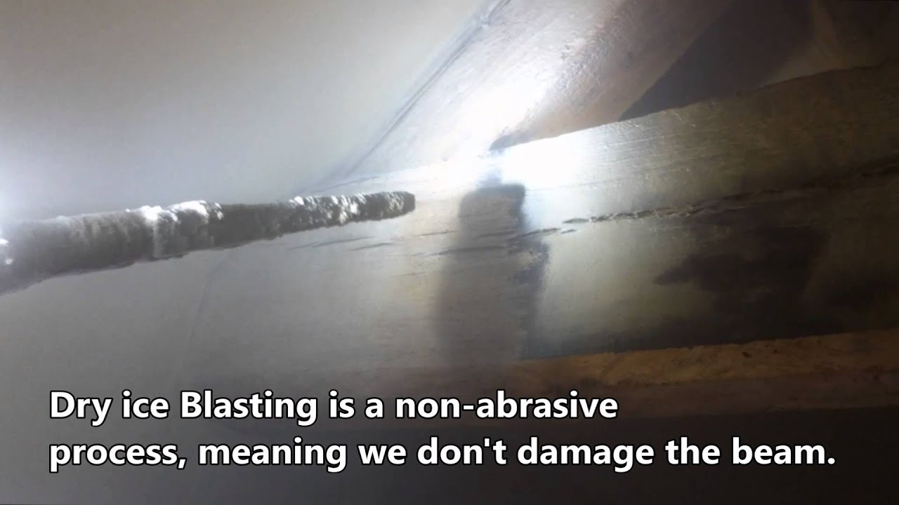 Dry Ice Blasting - Oak Beam Restoration - YouTube