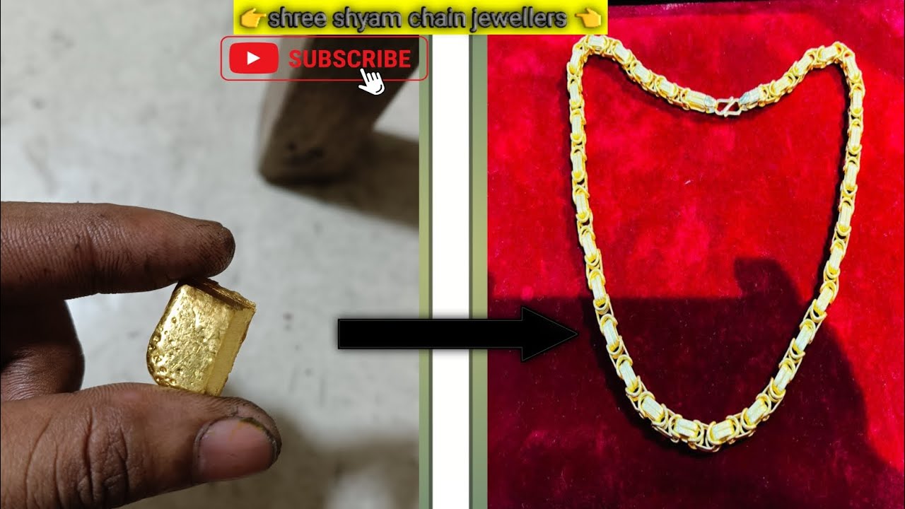 👉24k Gold chain making /Jwellery making/ Learn how toh make this chain ...
