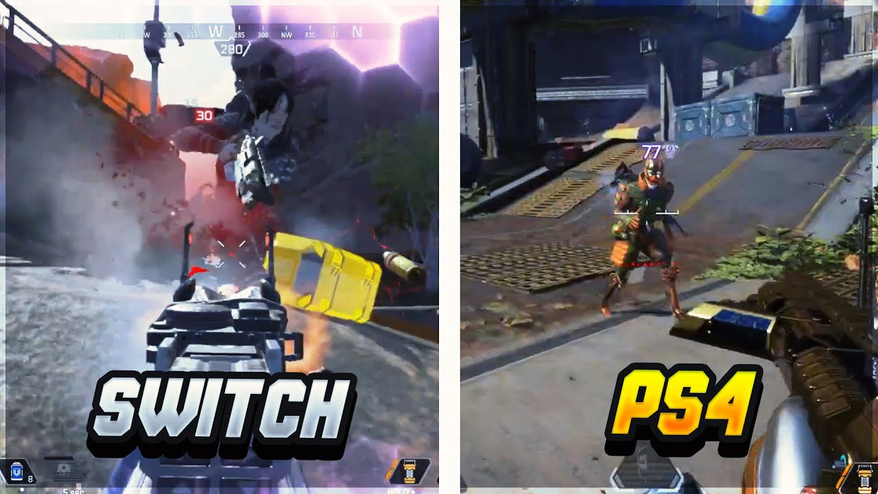 Apex Legends Nintendo Switch Gameplay VS PS4 Gameplay Comparison Side ...